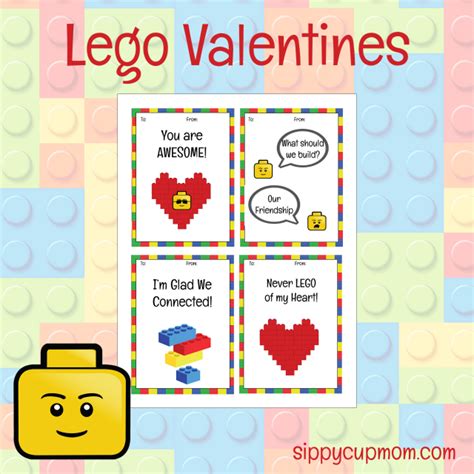 Free Printable Lego Valentine S Day Cards Sippy Cup Mom
