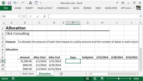 Excel Formula To Allocate An Amount Into Monthly Columns Excel University