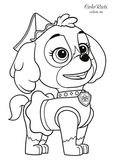 Щенячий патруль раскраски формата А4 распечатать бесплатно