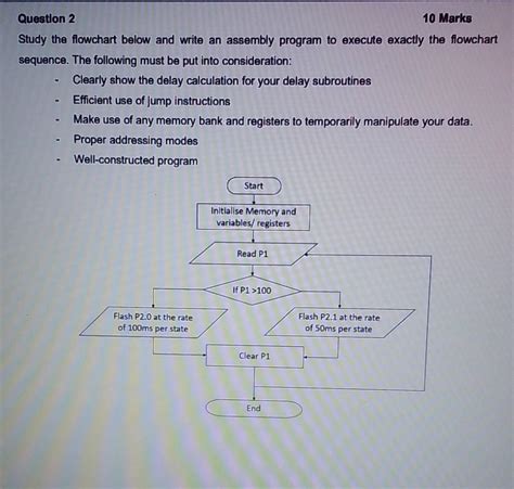 Solved Question Marks Study The Flowchart Below And Chegg