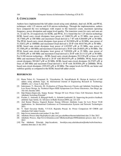 Semi Adiabatic Ecrl And Pfal Full Adder Pdf