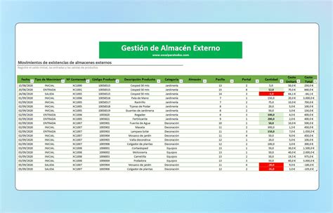 Plantilla Control De Inventarios En Excel