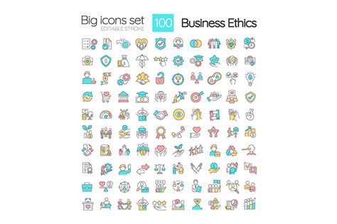 Business Ethics Svg Color Icons Set Graphic By Img Visuals Icons