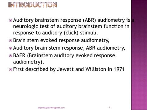 Abr An Illustration Of Auditory Dysfunction Through