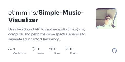 Github Ctimminssimple Music Visualizer Uses Javasound Api To