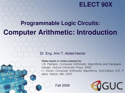 Ppt Programmable Logic Circuits Computer Arithmetic Introduction