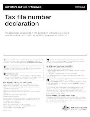 Fillable Online Tax File Number Declaration Australian Ethical Investment Fax Email Print