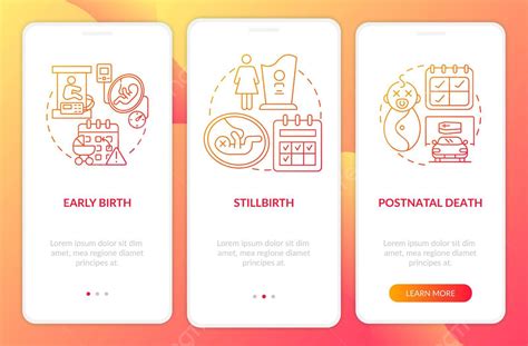 Mobile App Screen Showcasing Onboarding Process With Red Gradient