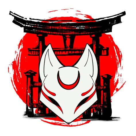 Kitsune Shrine Sticker Yokai Japanese Art Vinyl Keeper Etsy