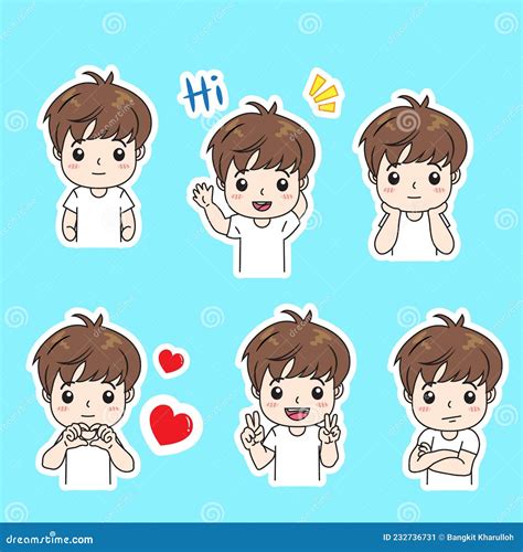 Set Of Cute Chibi Babe With Different Expression 1 Stock Vector Illustration Of Expression
