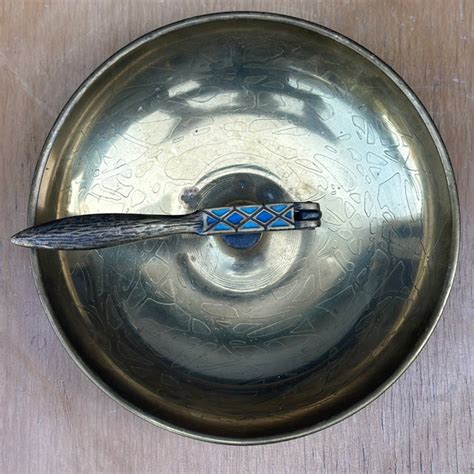 Mid Century Modern Brass Nutcracker Nut Bowl Chairish