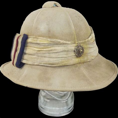 A British Inter War Wolseley Style Pith Helmet With The Rfc Badge