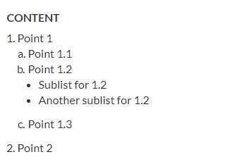 Css Unordered Lists Within Ordered Lists Stack Overflow