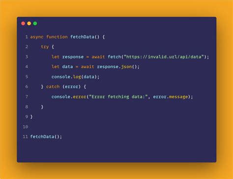 Lesson 26 Error Handling In Asyncawait Explanation Errors In Ahmed Salifou Amidou