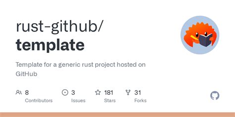 Github Rust Githubtemplate Template For A Generic Rust Project