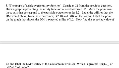 Solved 3 [the Graph Of A Risk Averse Utility Function]