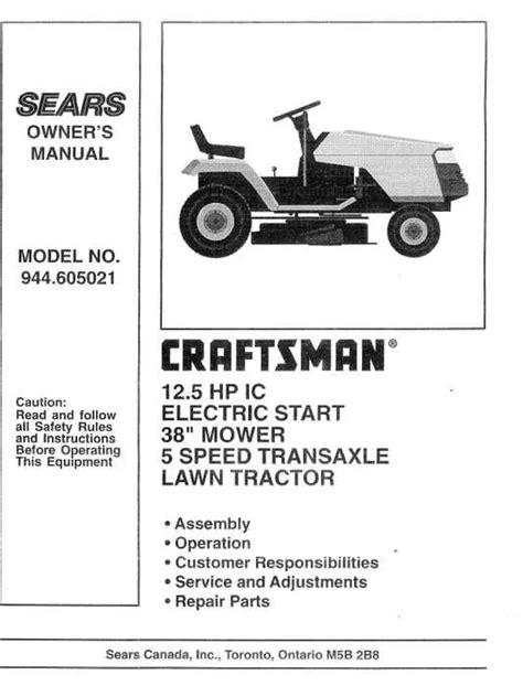 Craftsman Riding Mower Electrical Diagram and Parts Guide