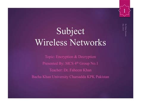 Wireless Networks Encryption And Decryption Ppt