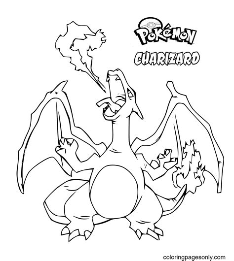 Charizard Coloring Pages Free Printable Coloring Pages