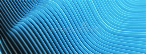 Blue Wave Abstract Background With Smooth Curves 3d Rendering Stock Illustration Illustration