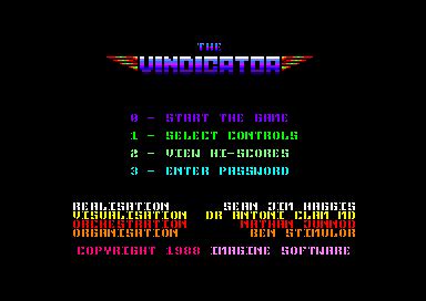 Vindicator The By Imagine For The Amstrad CPC Vindicator The By Imagine For The Amstrad CPC