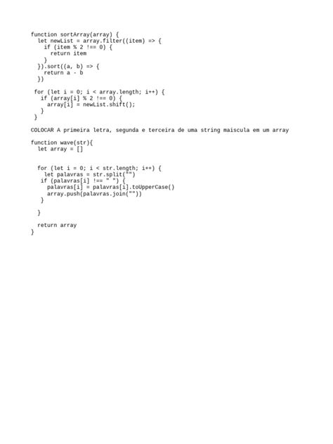 Ordenação De Arrays Pdf
