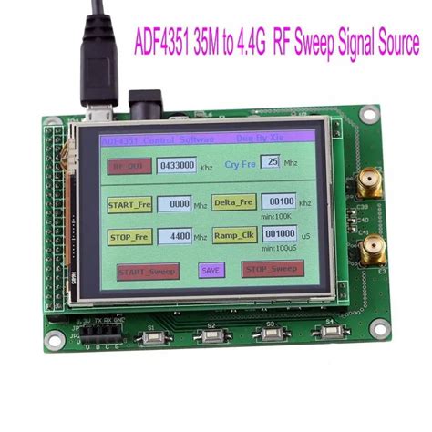 adf4351 rf sweep signal source generator board 35m 4 4g with stm32 tft