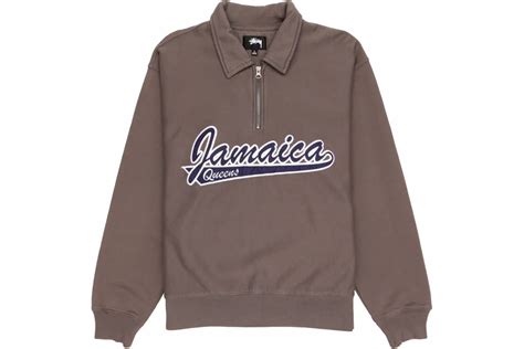 Stussy X Denim Tears Half Zip Fleece Charcoal Mens Fw22 Us