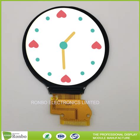 128 Inch Smart Watch Ips Round Lcd Displays Resolution 240x240 Spi Interface Driver Ic Gc9a01
