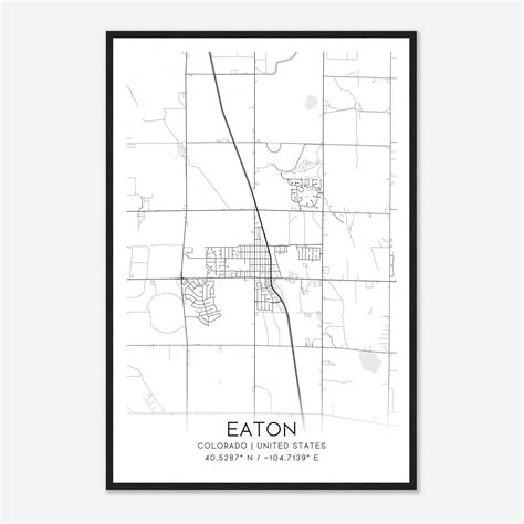 Eaton Colorado Map Poster Modern Home Decor Wall Art Print Custom