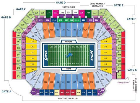 Ford Field Seating Chart With Rows Cabinets Matttroy