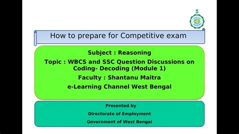 reasoning wbcs and ssc question discussions on coding decoding