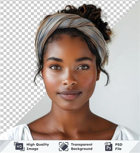 Premium Psd Portrait Of Beautiful Tender Young African American Woman