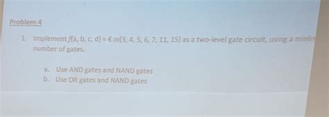 Solved Problem 4 1 Implement Fa B C D M345 6711
