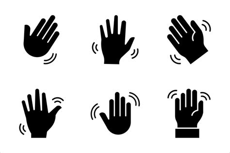 Waving Icon Set 55186689 Vector Art At Vecteezy