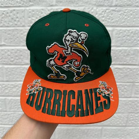 Vintage 1980s Miami Hurricanes Cap With Huge Depop