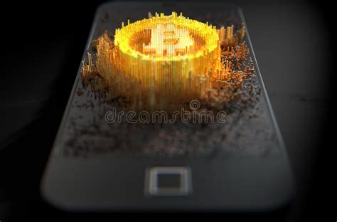 Bitcoin Cloner Smartphone Stock Illustration Illustration Of Data