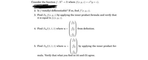 solved consider the function f r3→r where f x y z x2 y z