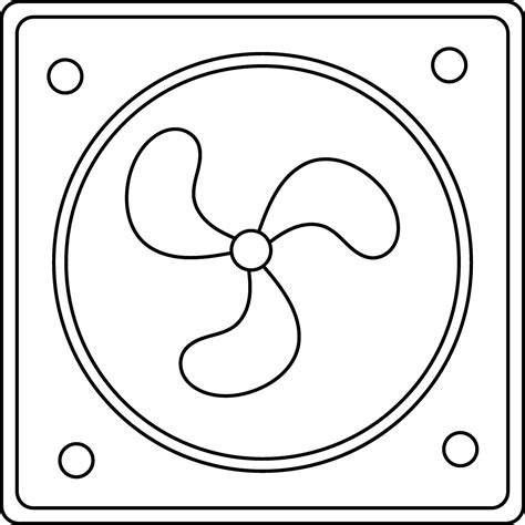 Illustration Of Cpu Fan Icon In Stroke Style Vector Art At Vecteezy