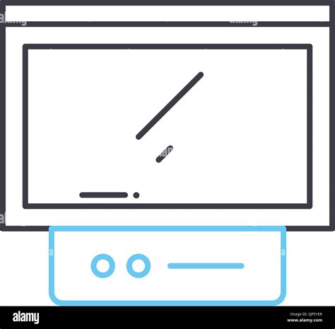 Computer Line Icon Outline Symbol Vector Illustration Concept Sign Stock Vector Image And Art