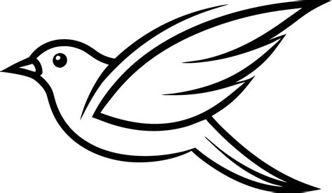 Simple Bird Outline Drawing Flight Freedom Nature Wings Art 54336049 Vector Art At Vecteezy