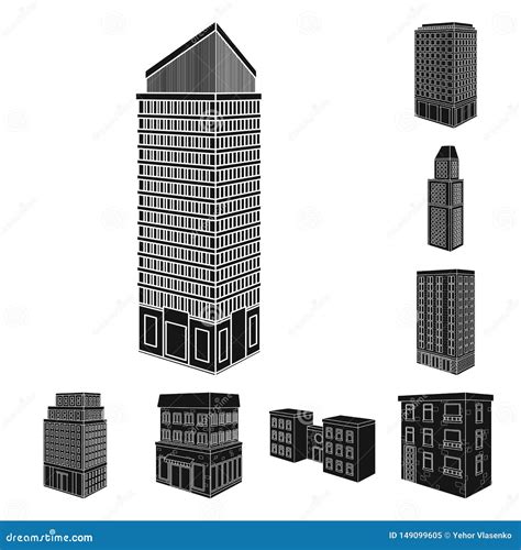 Vector Illustration Of Architecture And Estate Symbol Set Of Architecture And Build Stock