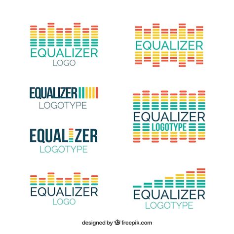 Free Vector Equalizer Logo Collection With Flat Design