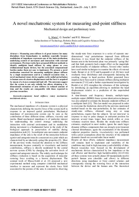 Pdf Measuring Multijoint Arm Stiffness Efficiently