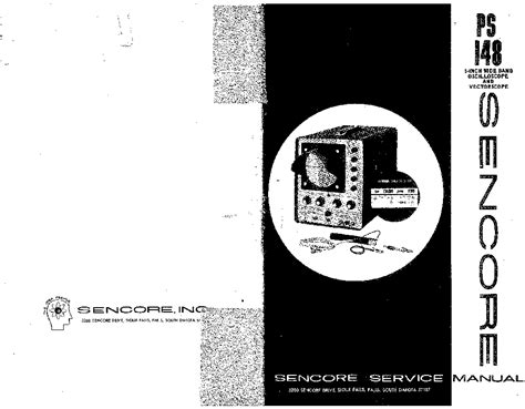 Sencore Ps148 5inch Oscilloscope Vectorscope Sm Service Manual Download Schematics Eeprom