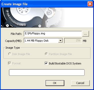 Create Disk Or Partition Image File