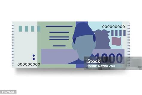 파키스탄 루피 벡터 일러스트 레이 션입니다 파키스탄 돈 세트 번들 지폐 지폐 1000 Pkr 플랫 스타일 흰색 배경에 격리 심플한 미니멀 디자인 0명에 대한 스톡 벡터 아트