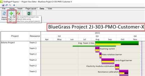 adding a snapshot via pull operation onepager express for version 6 0