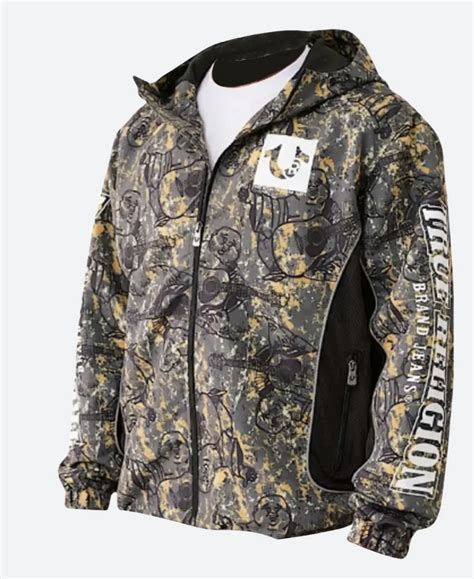 True Religion Buddha Camo Windbreaker Jacket