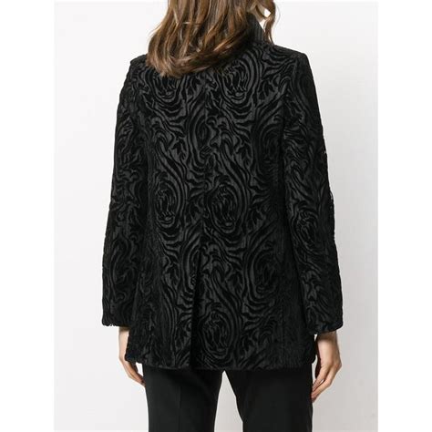 Romeo Gigli Vintage Black Brocade Wool 90s Jacket For Sale At 1stdibs